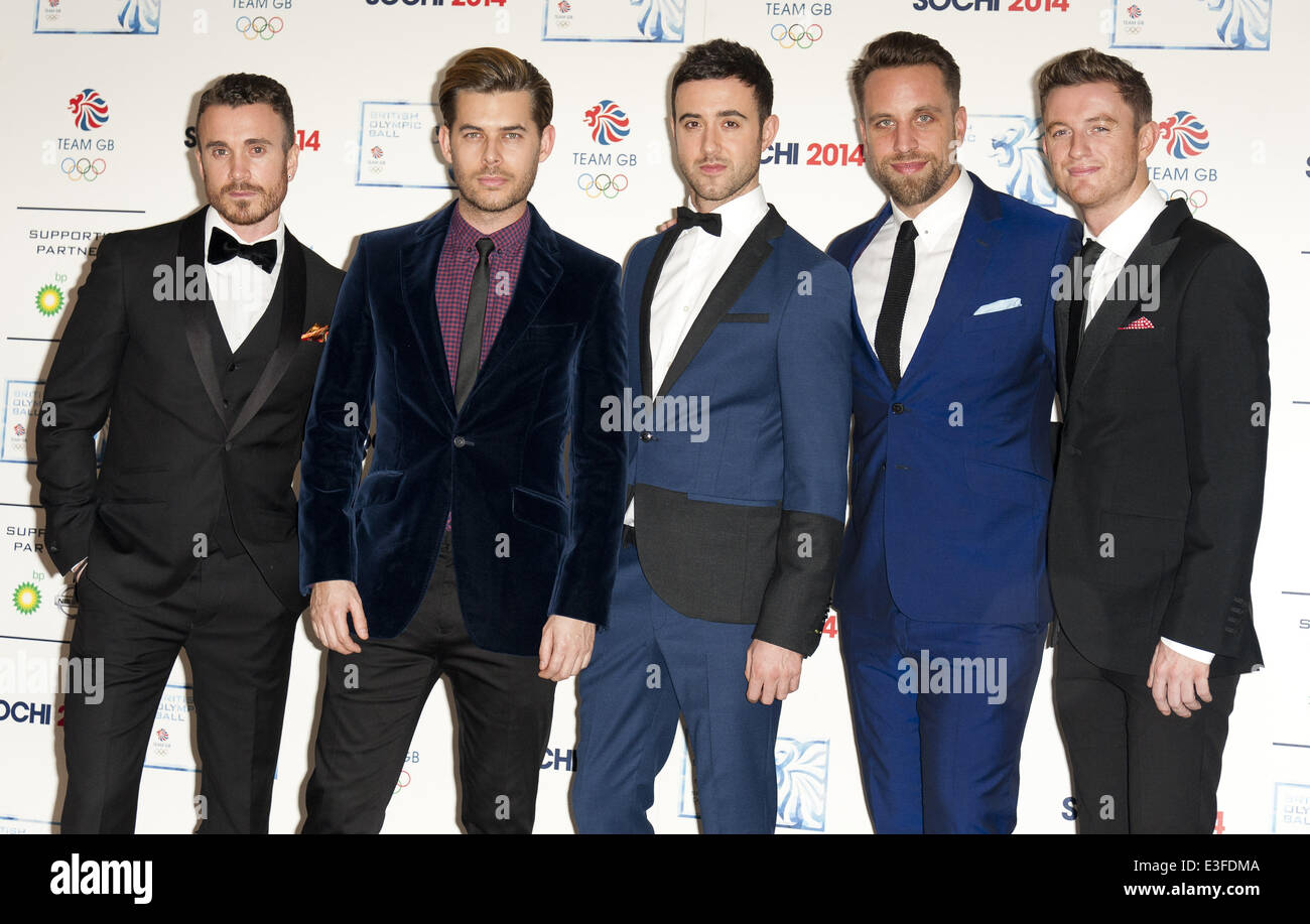 British Olympic Ball - Arrivals Featuring: The Overtones,Timmy Matley ...