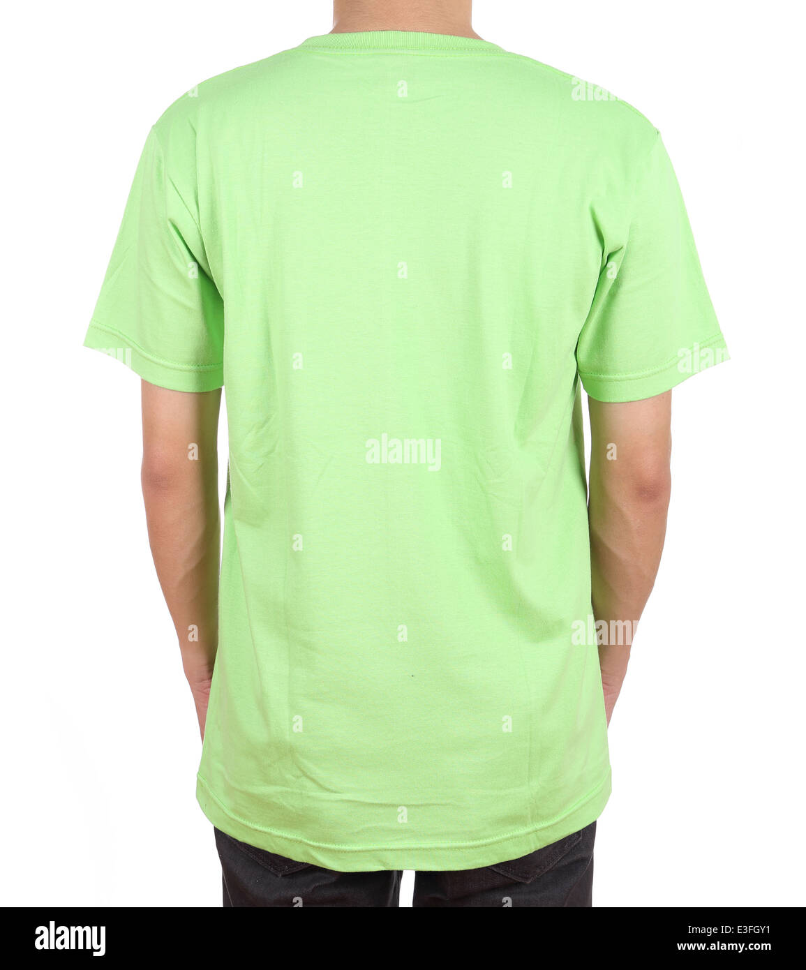 Blank Green T Shirt Back