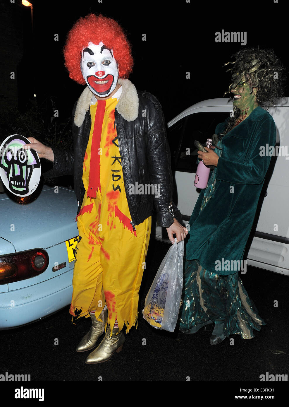 Celebrities enjoy Jonathan Ross's annual Halloween party, held at his ...