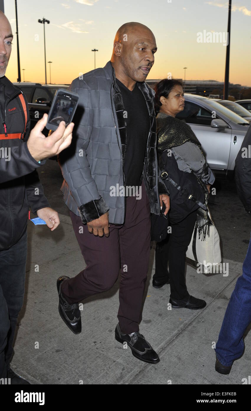 Mike Tyson leaving JFK airport Featuring: Mike Tyson Where: Manhattan ...