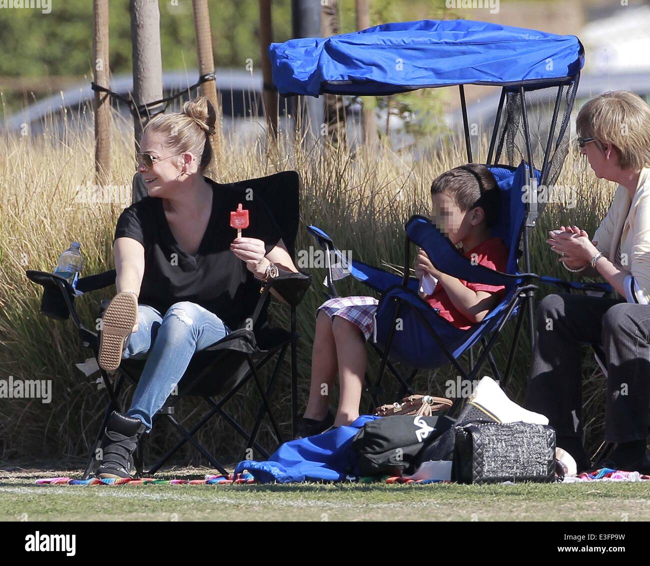 LeAnn Rimes takes step-sons Mason and Jake Cibrian to Mason's soccer ...