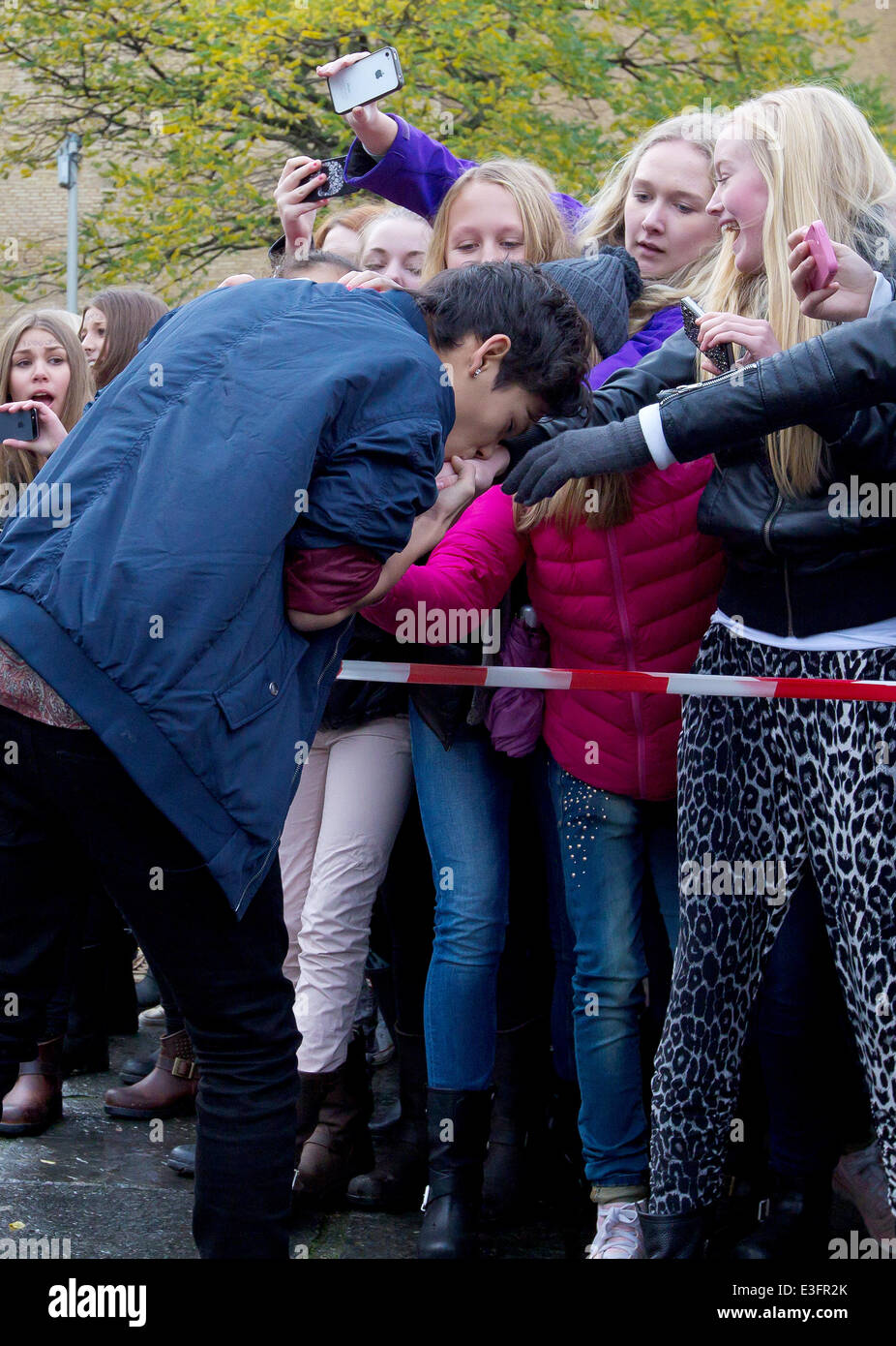 Swedish boyband The Fooo perform a surprise gig in front of fans in ...