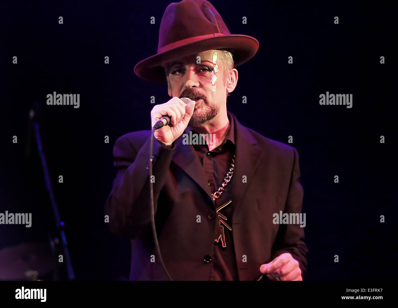 Boy George performing in concert at the Manchester Royal Northern ...