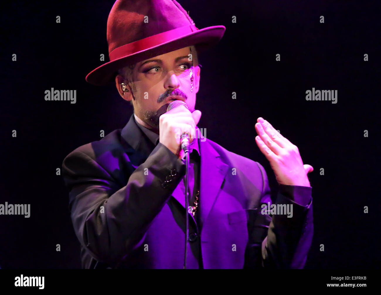 Boy George performing in concert at the Manchester Royal Northern ...