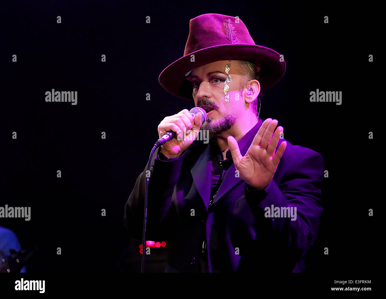 Boy George performing in concert at the Manchester Royal Northern ...