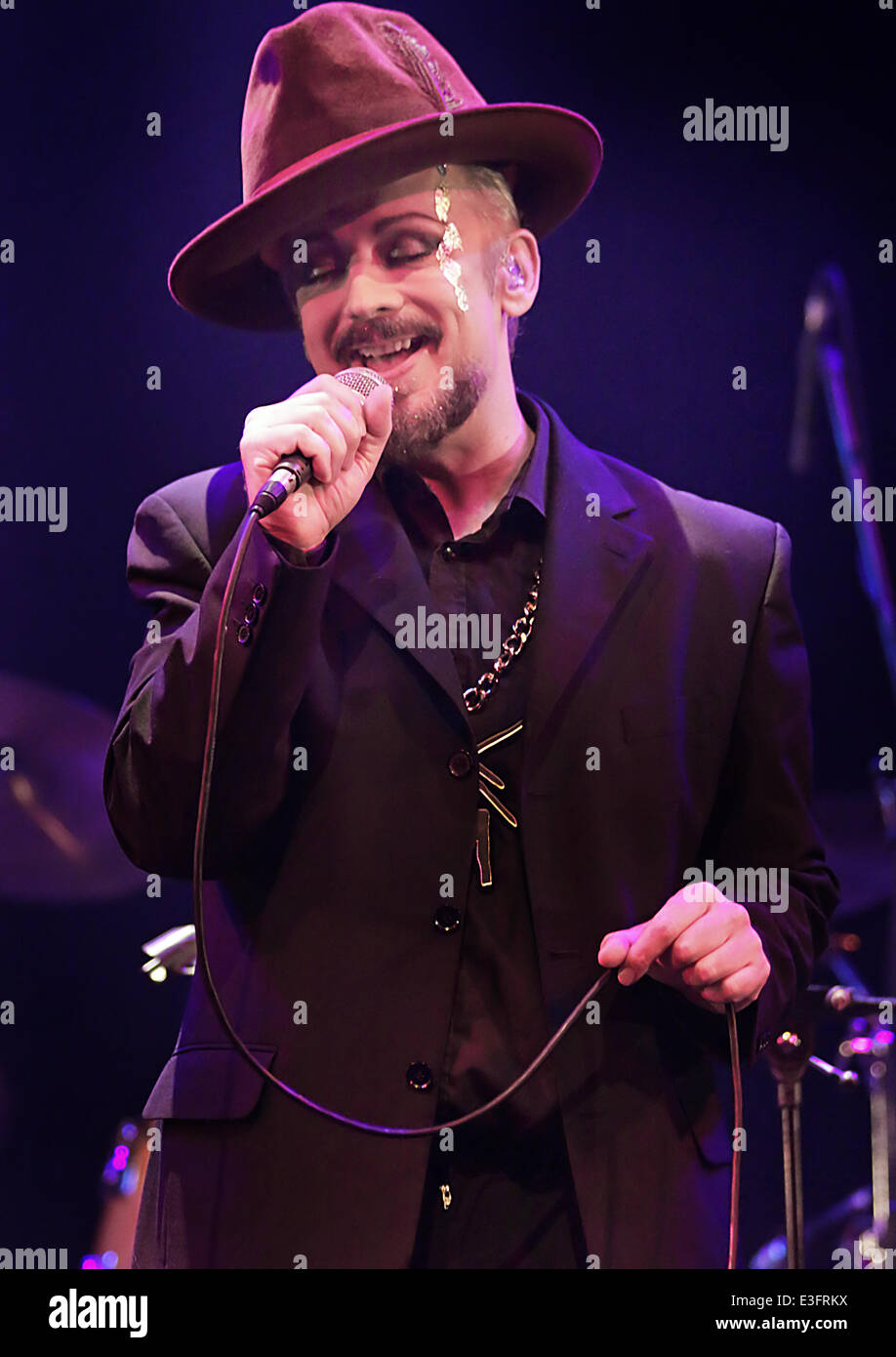 Boy George performing in concert at the Manchester Royal Northern ...