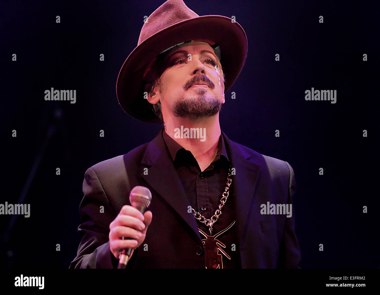 Boy George performing in concert at the Manchester Royal Northern ...