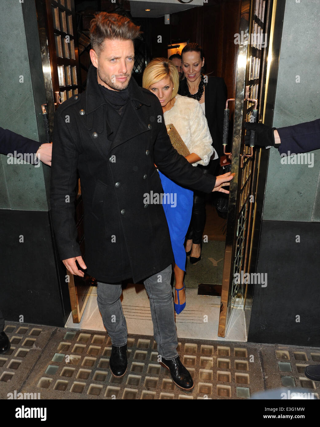 Boy band Boyzone leaving The Ivy restaurant Featuring: Keith Duffy,Lisa ...
