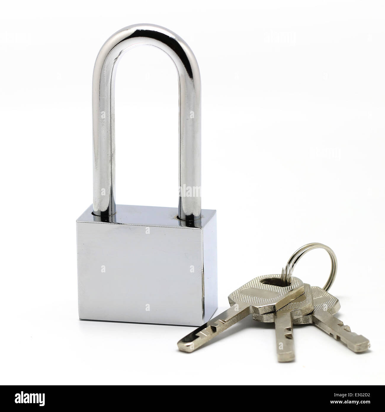 lock and key isolated on white background Stock Photo - Alamy