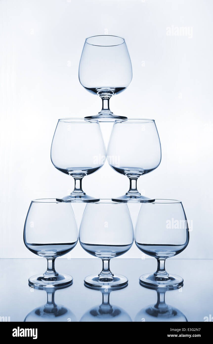 Six crystal glasses hi-res stock photography and images - Alamy