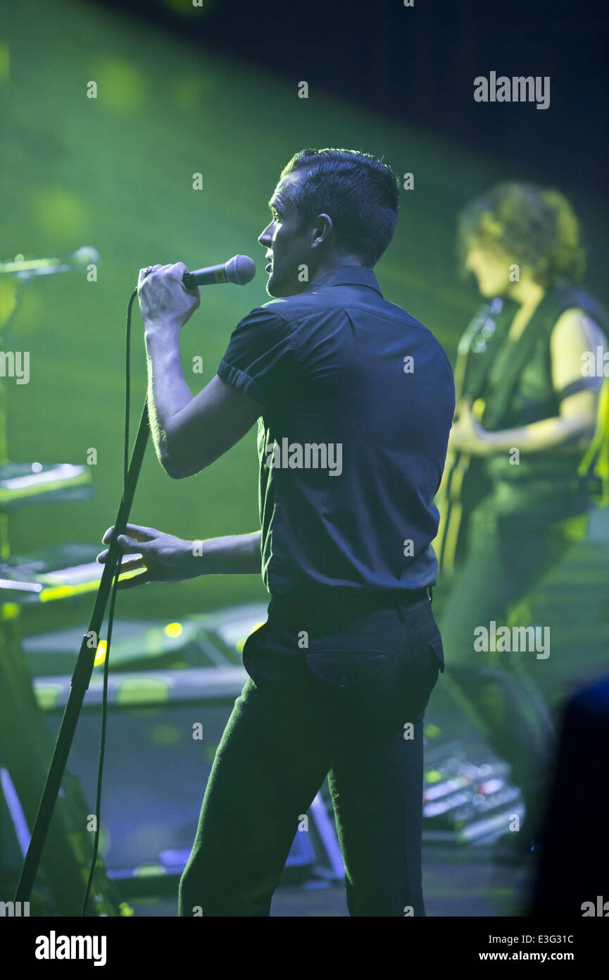 The Killers performing live in concert at the Hammersmith Apollo ...