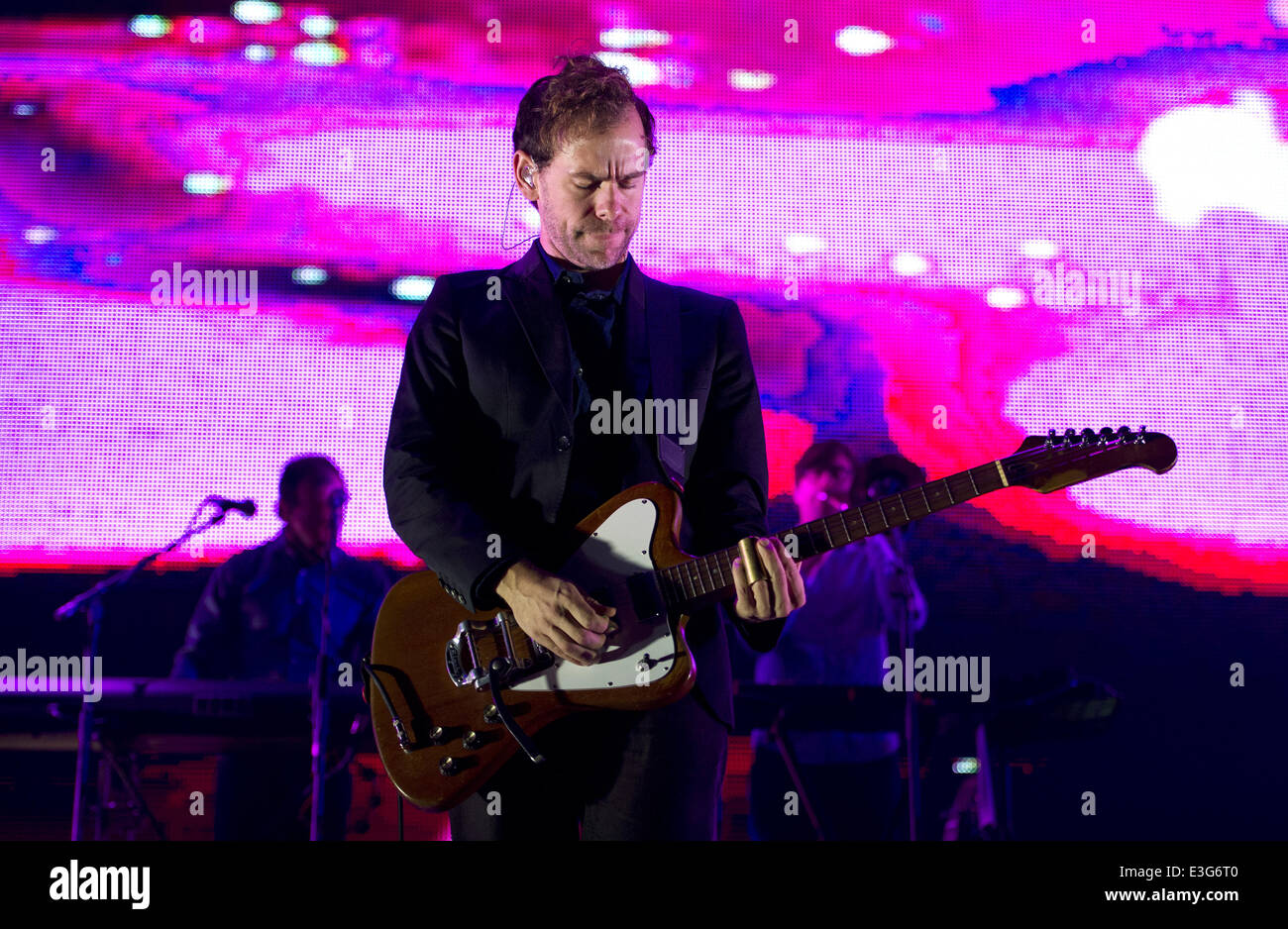 American Indi rock band 'The National' performing in concert at the ...