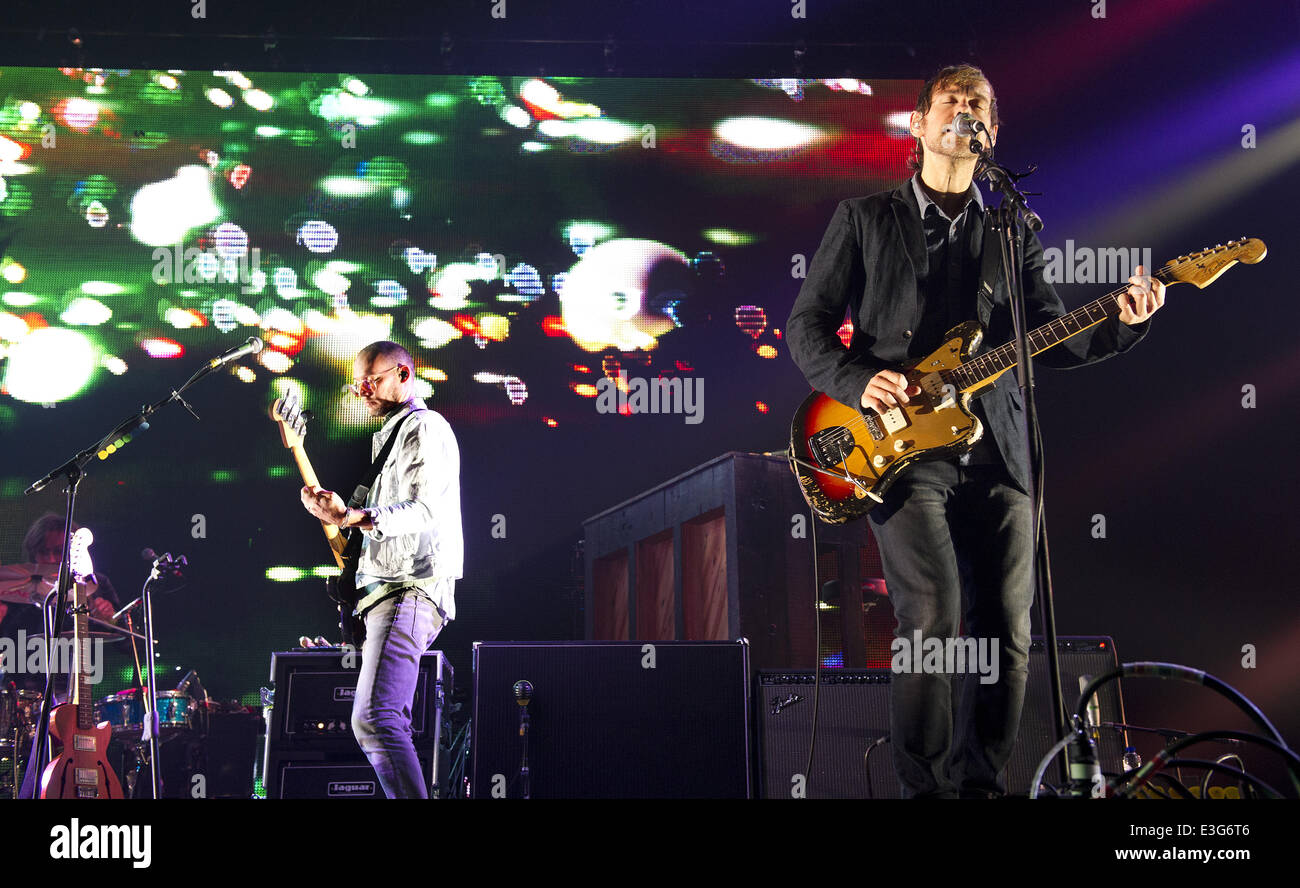American Indi rock band 'The National' performing in concert at the ...