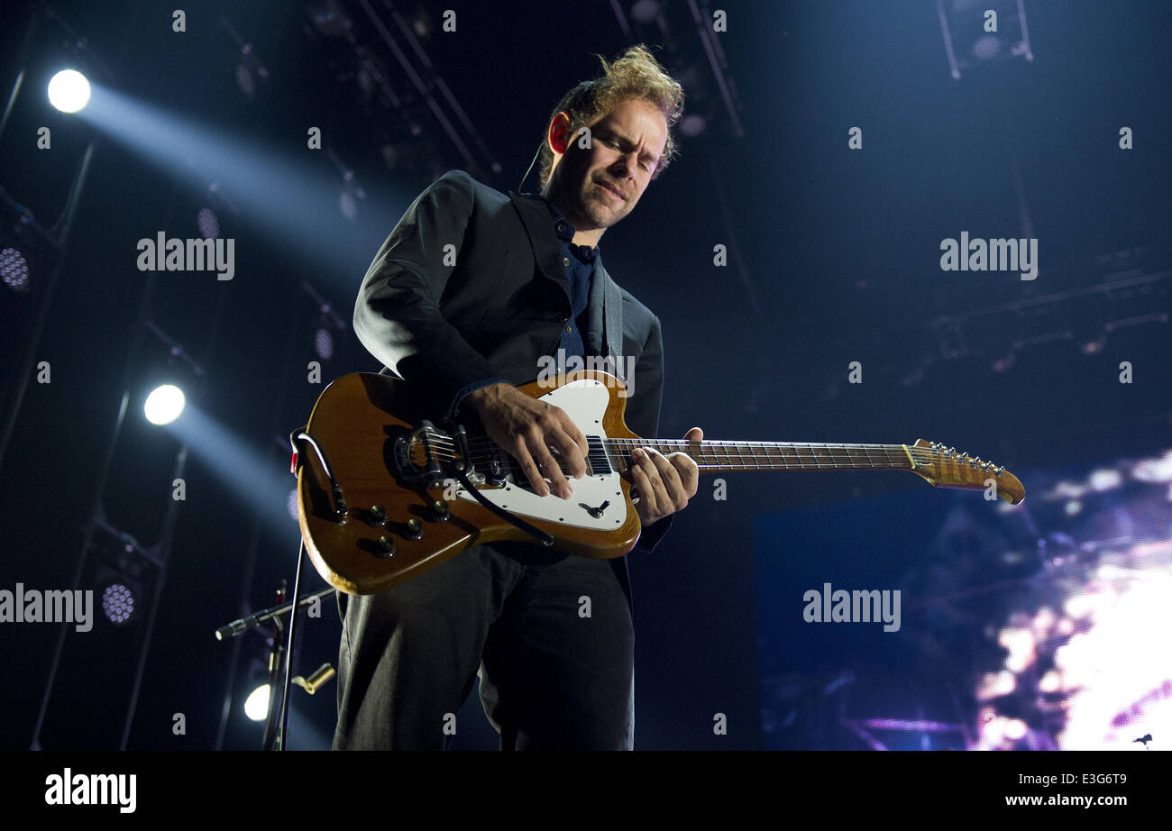 American Indi rock band 'The National' performing in concert at the ...