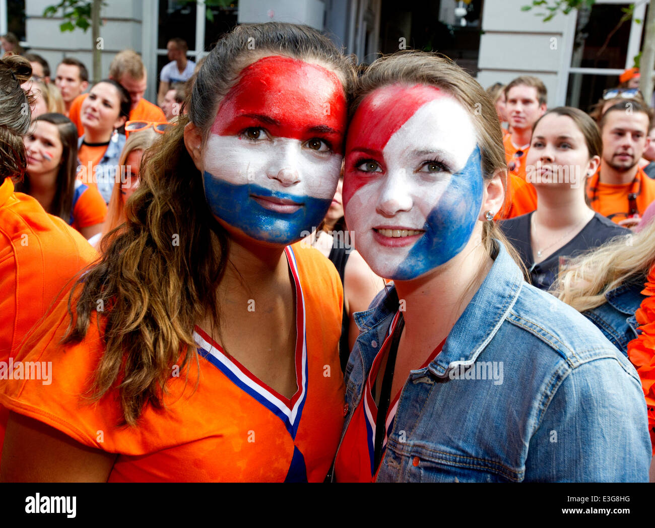 Rotterdam, Netherlands. 23rd June, 2014. Dutch football fans celebrate ...