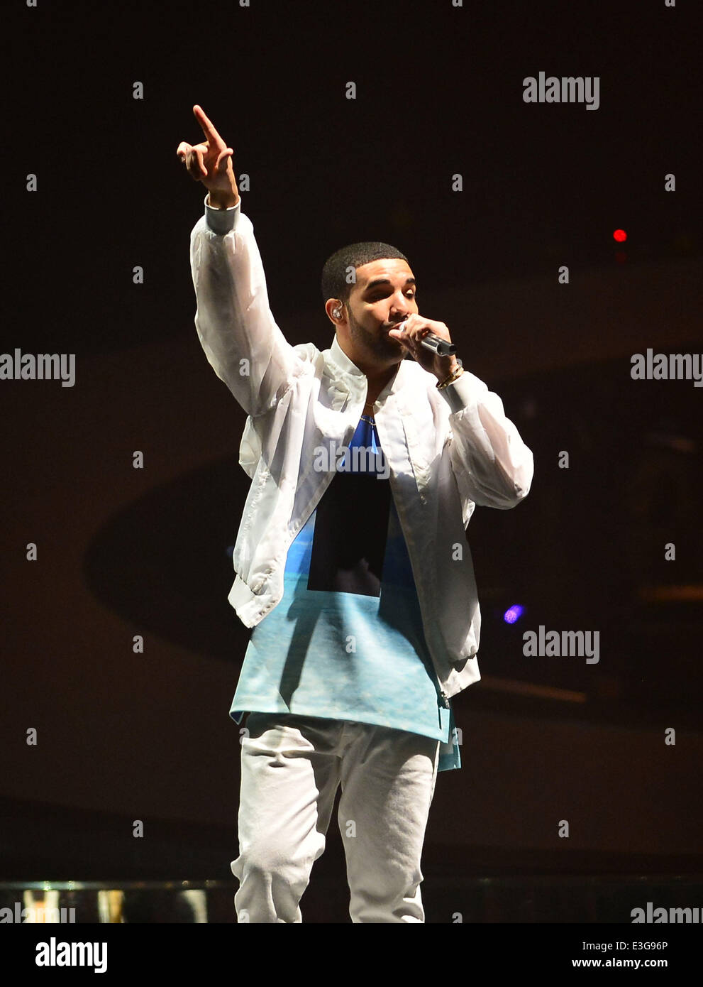 Drake performing live during his 'Would You Like A Tour' concert ...