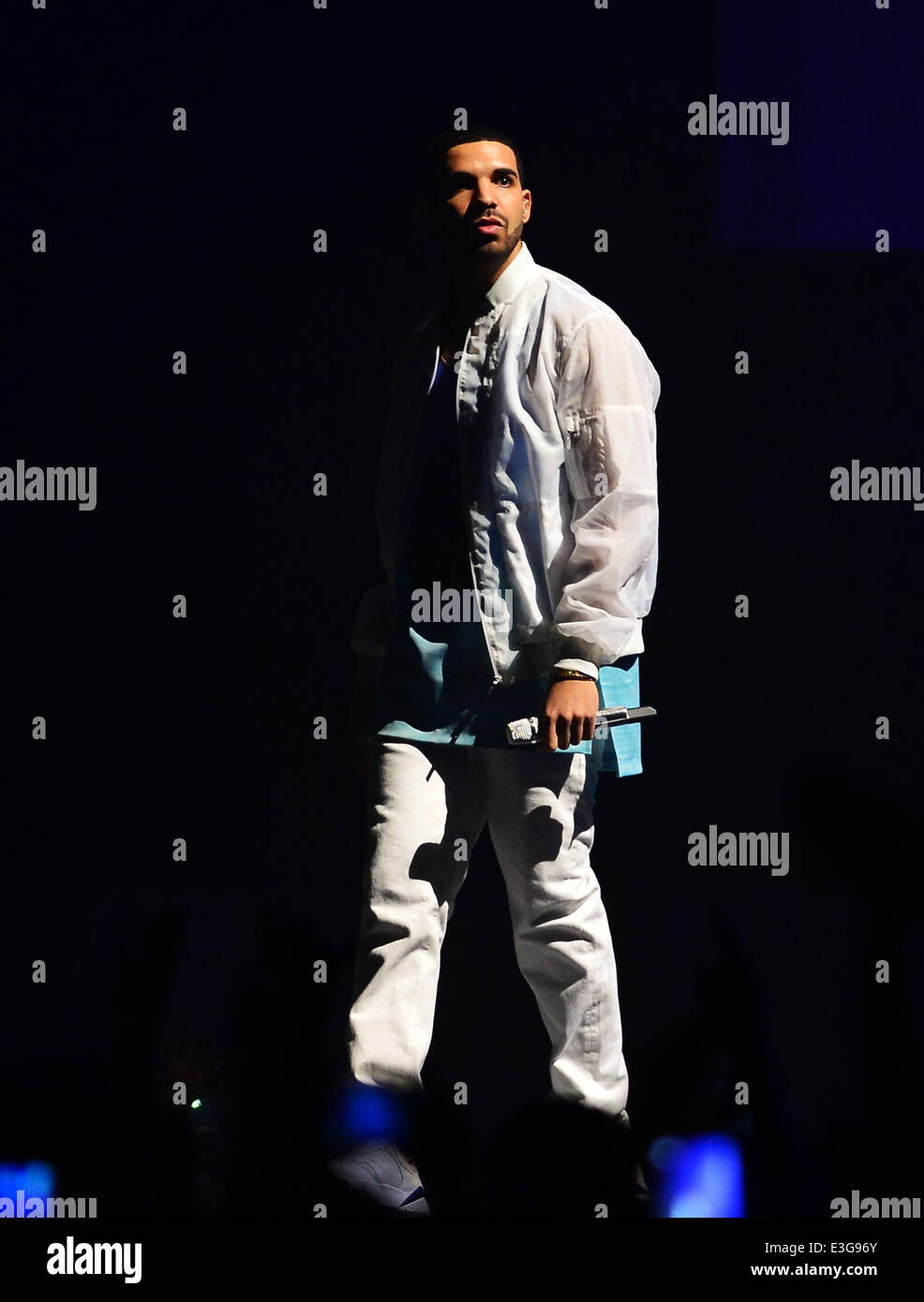 Drake performing live during his 'Would You Like A Tour' concert ...