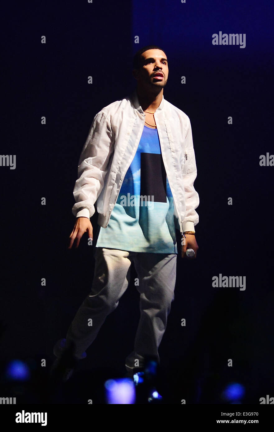 Drake performing live during his 'Would You Like A Tour' concert ...