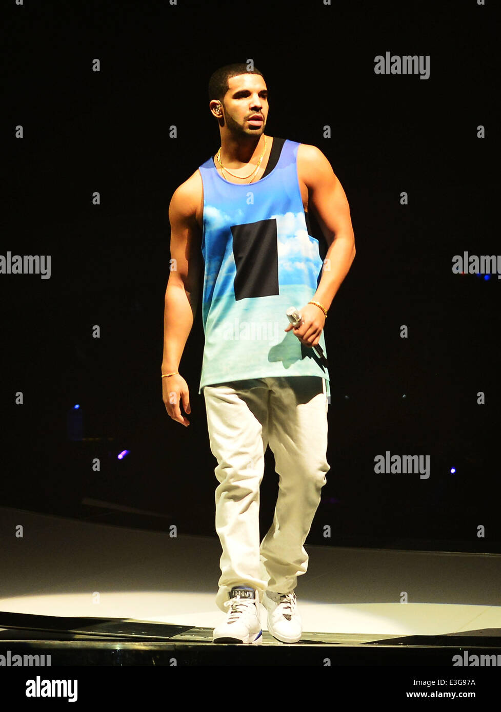 Drake performing live during his 'Would You Like A Tour' concert ...