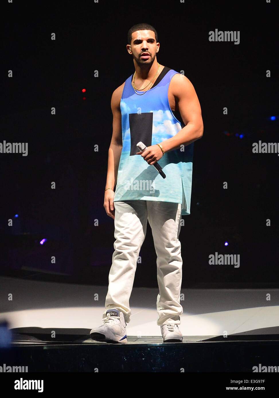 Drake performing live during his 'Would You Like A Tour' concert ...