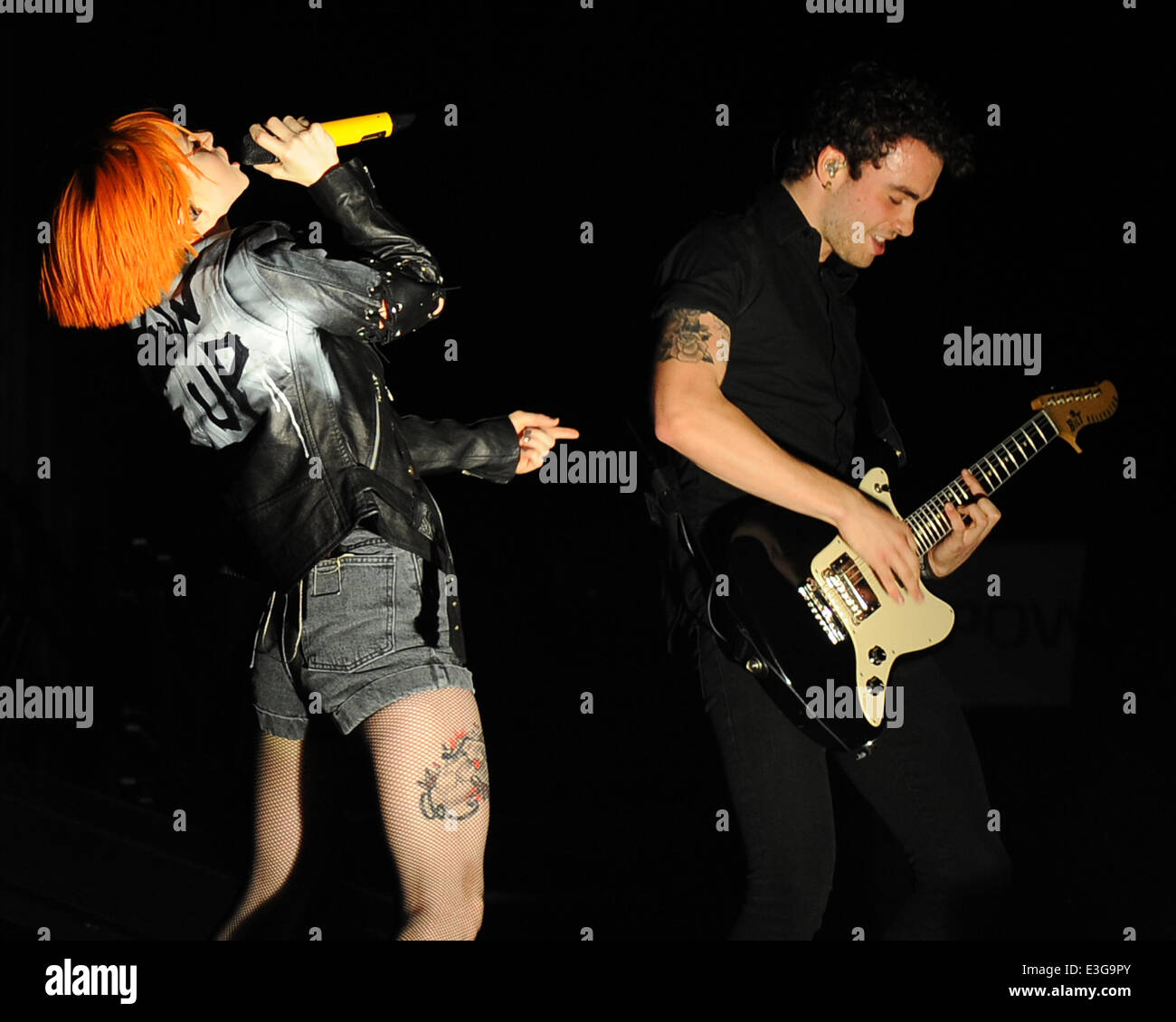 Paramore perform live in concert Featuring: Hayley Williams,Taylor York ...
