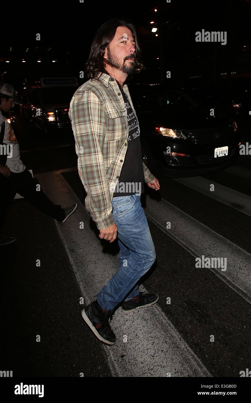 Dave Grohl enjoys being in Los Angeles after leaving LAX , with smiles ...