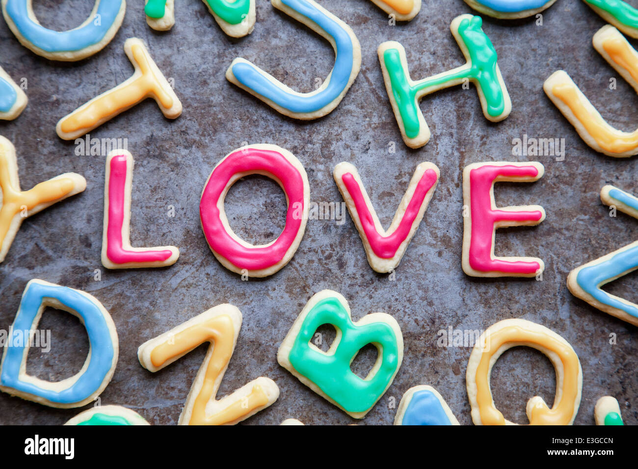 Cookies alphabet hi-res stock photography and images - Alamy