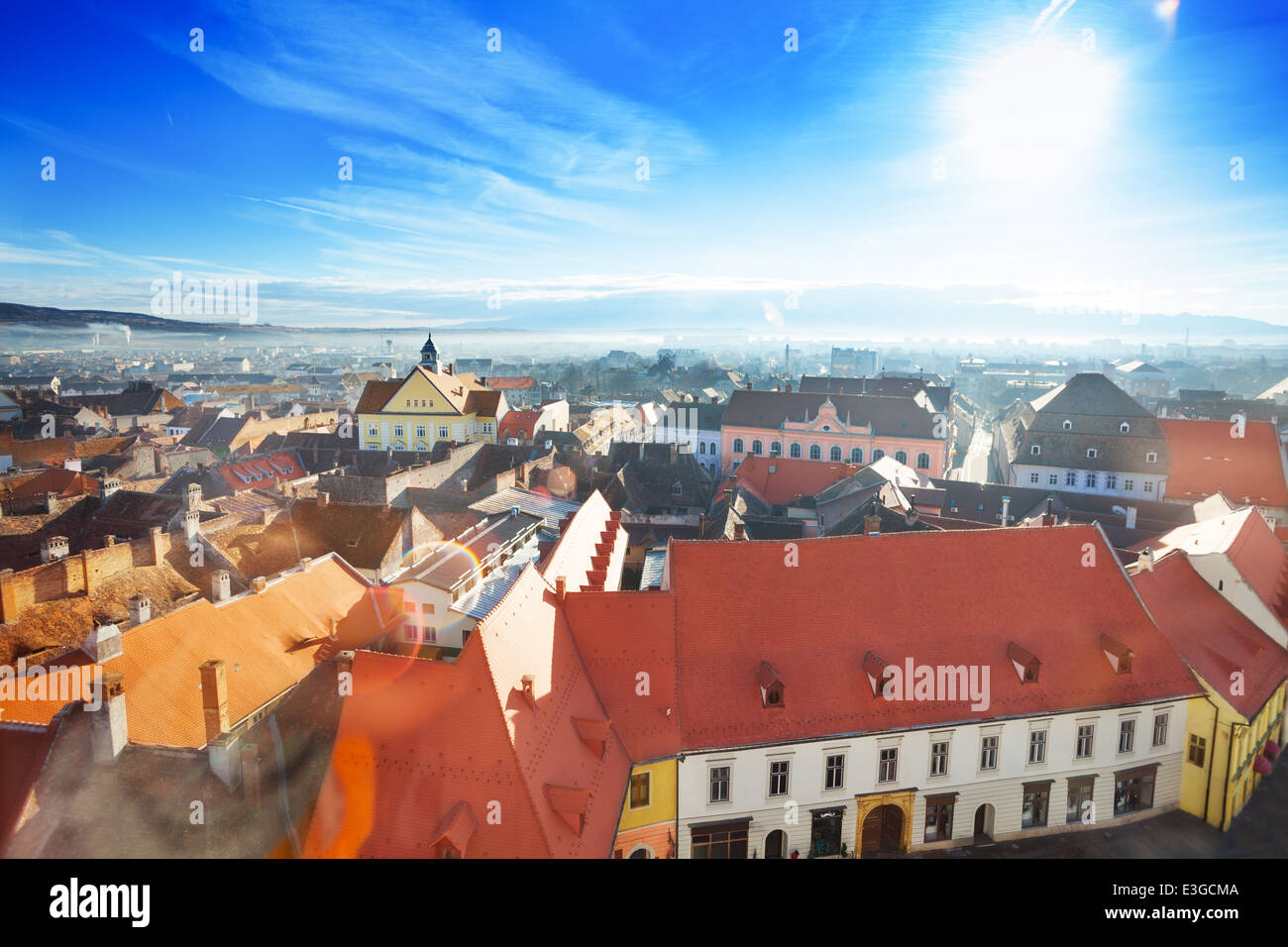 Sibiu city houses roofs hi-res stock photography and images - Alamy