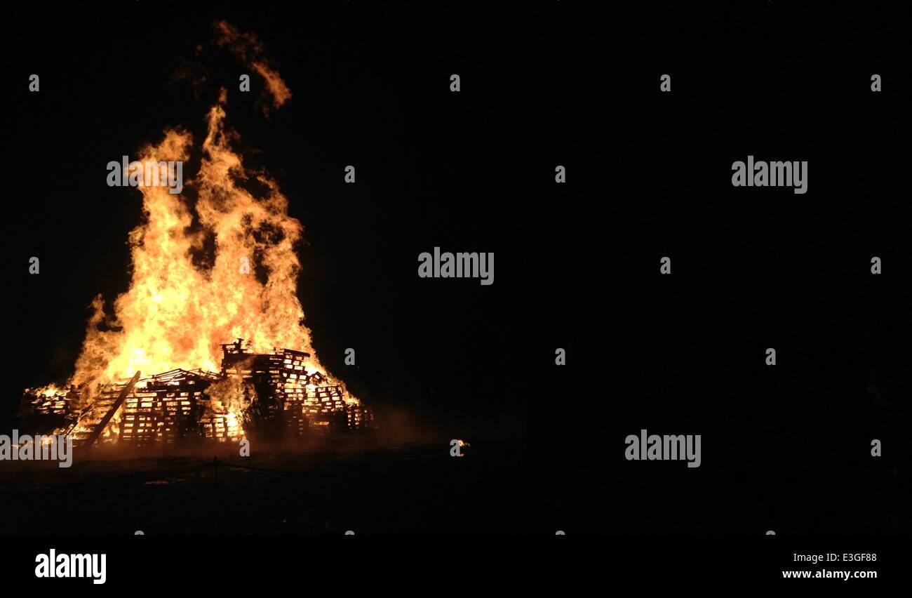 Rye bonfire and fireworks display Featuring: Atmosphere Where: Rye ...