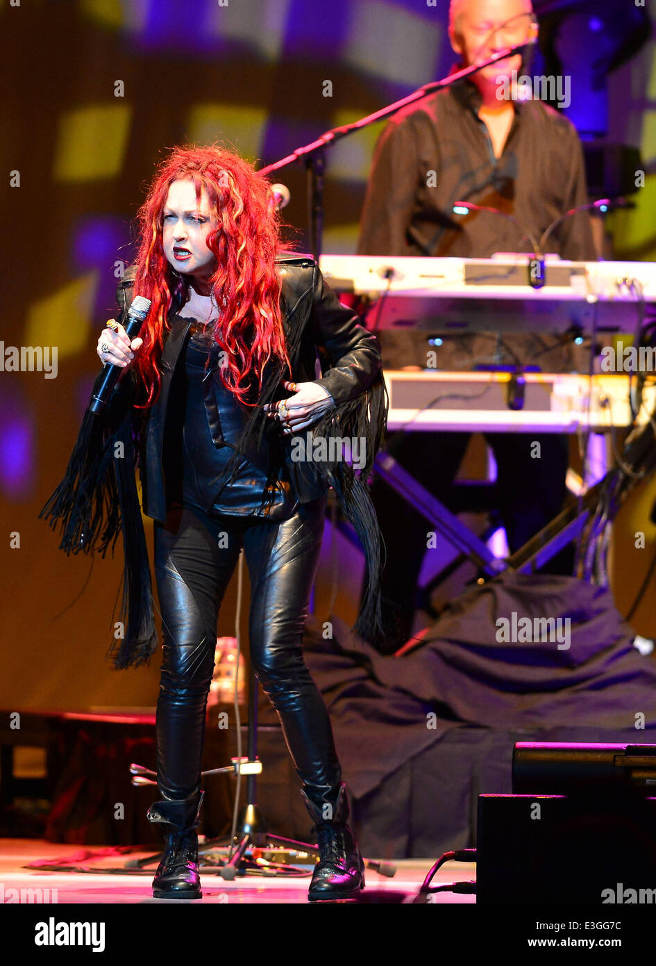 Cyndi Lauper performs live in concert at Hard Rock Live! at the ...