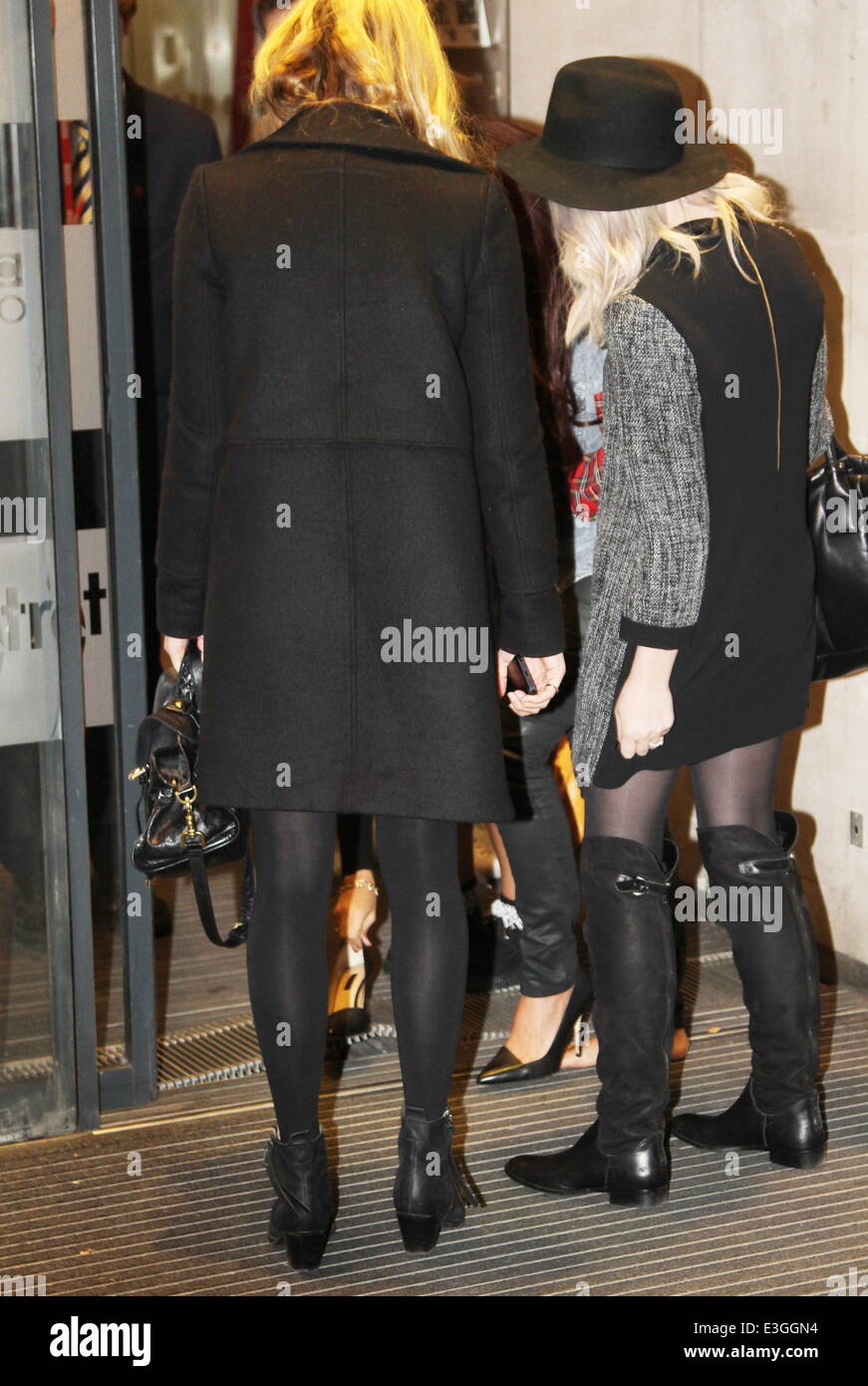 Little Mix leave the BBC Radio 1 studios after making an appearance on ...