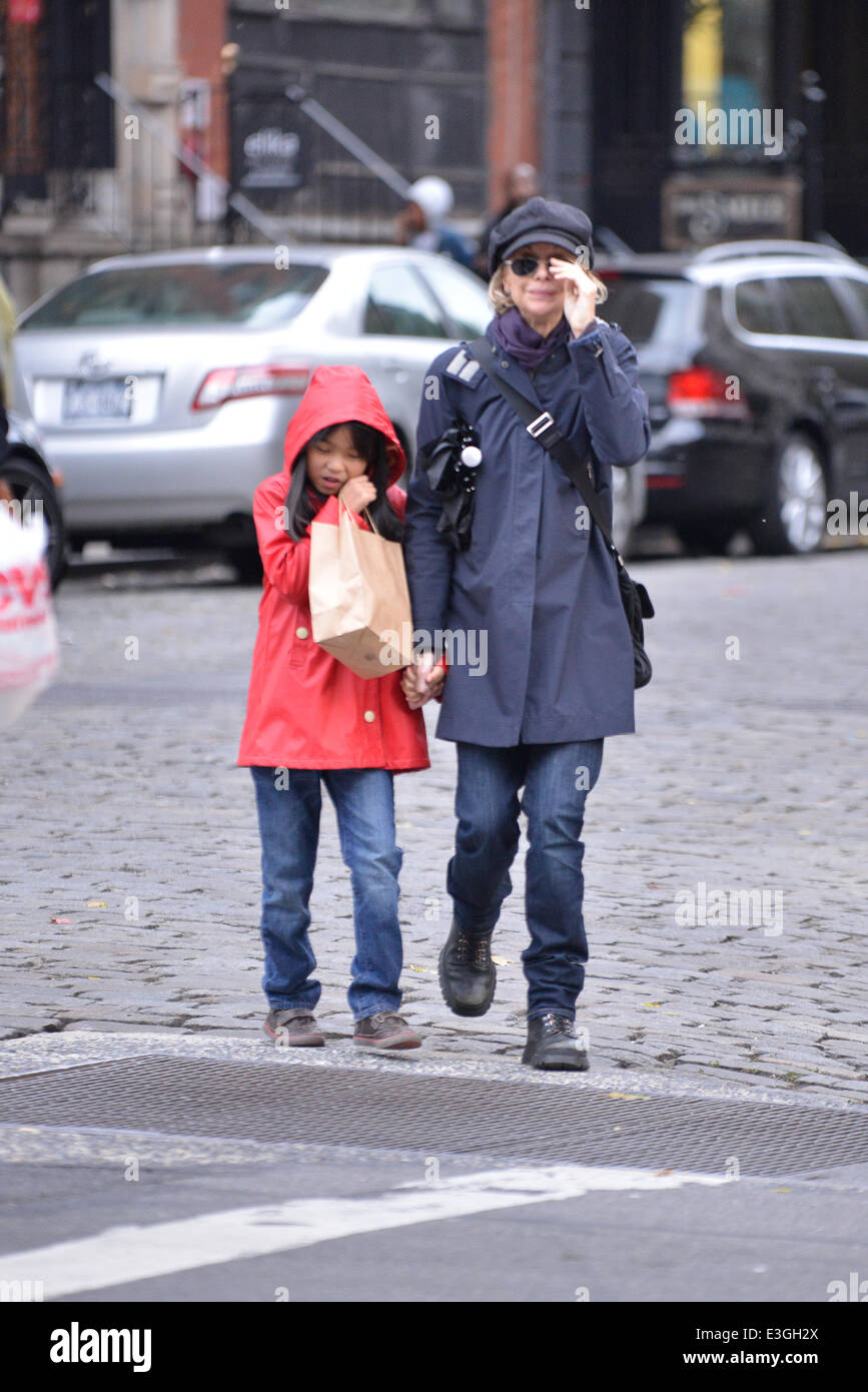 Meg Ryan and her daughter Daisy True wrapped up warm while out and ...