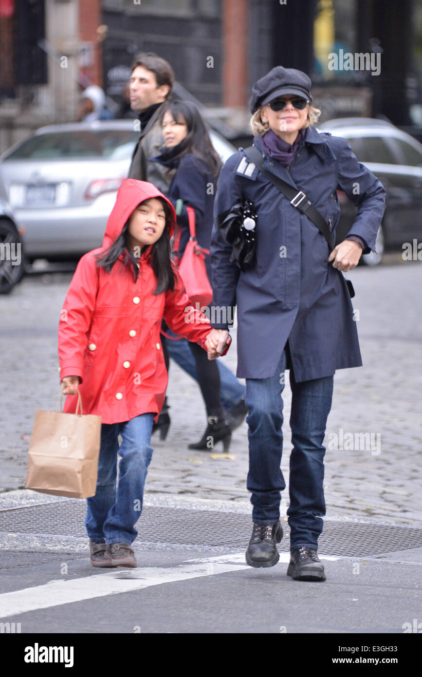 Meg Ryan and her daughter Daisy True wrapped up warm while out and ...