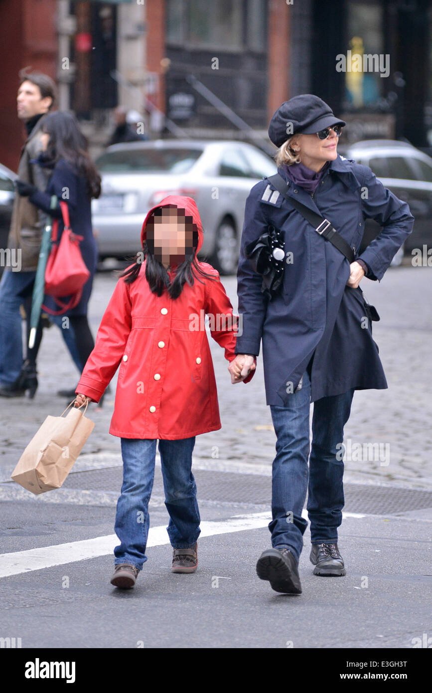 Meg Ryan and her daughter Daisy True wrapped up warm while out and ...