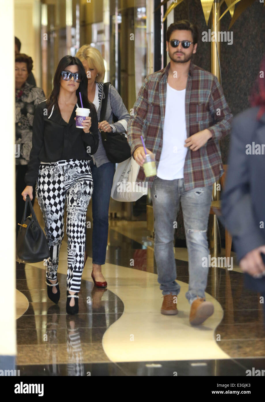 Kourtney Kardashian out and about in West Hollywood with Scott Disick ...
