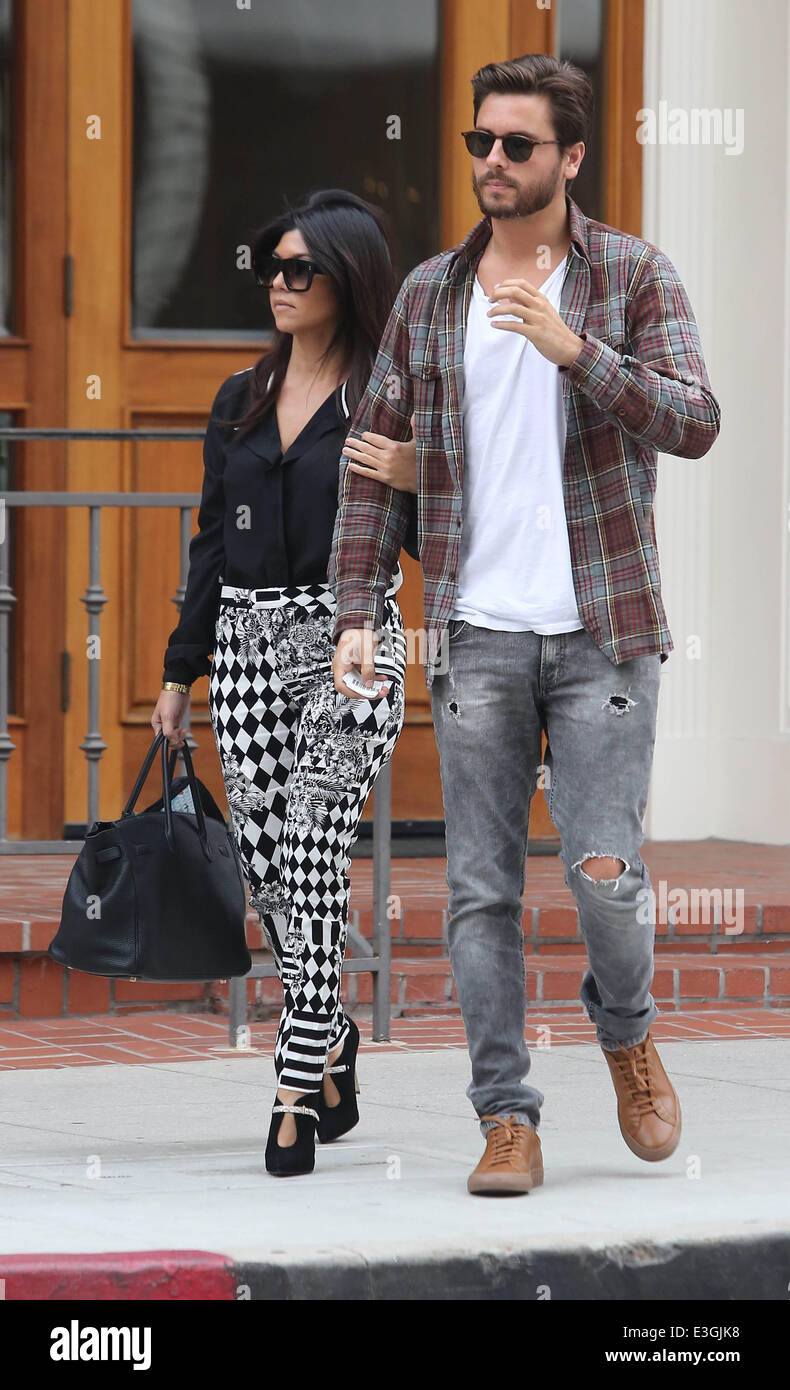 Kourtney Kardashian out and about in West Hollywood with Scott Disick ...