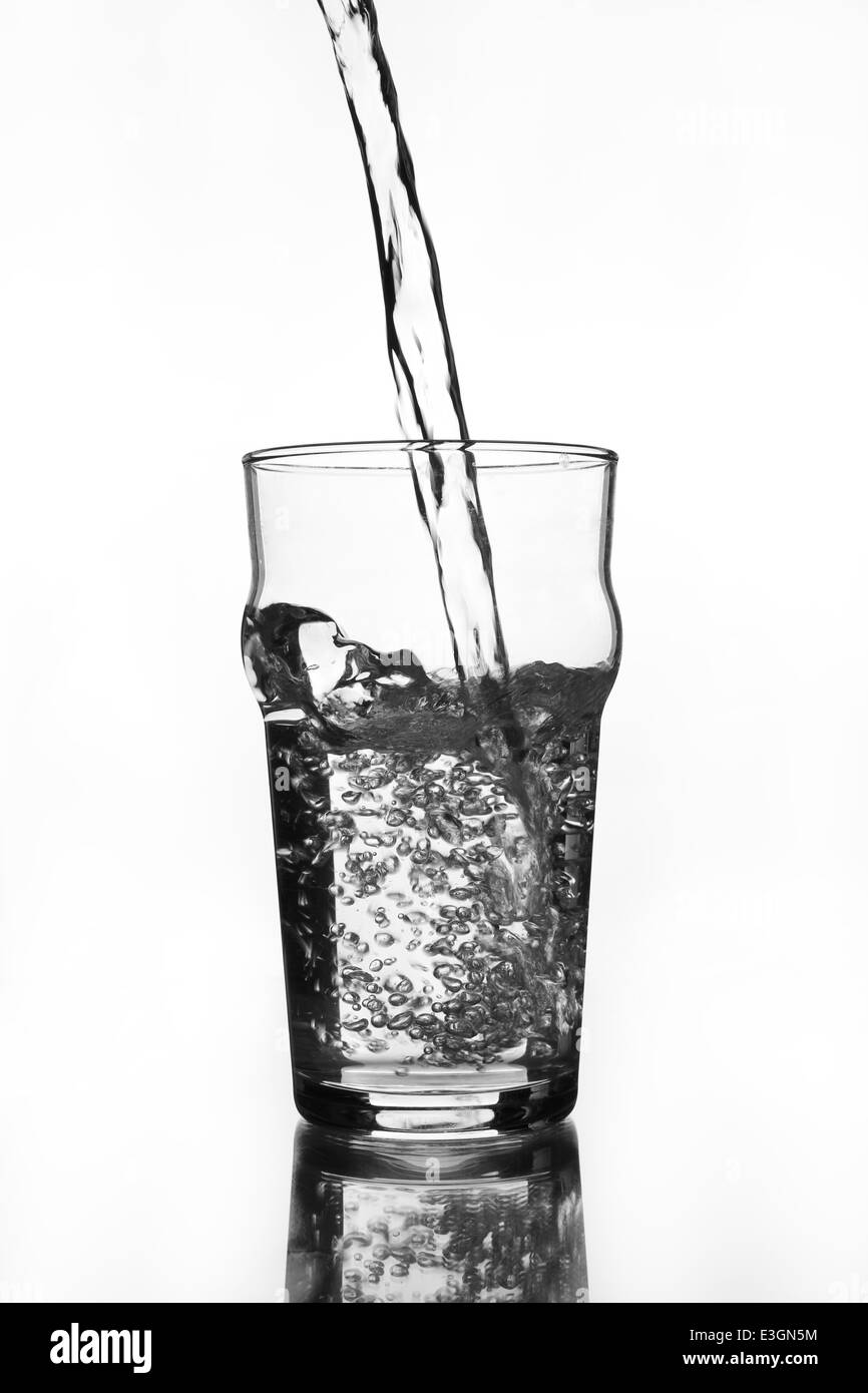 Glass sparkling wine splash Black and White Stock Photos & Images - Alamy