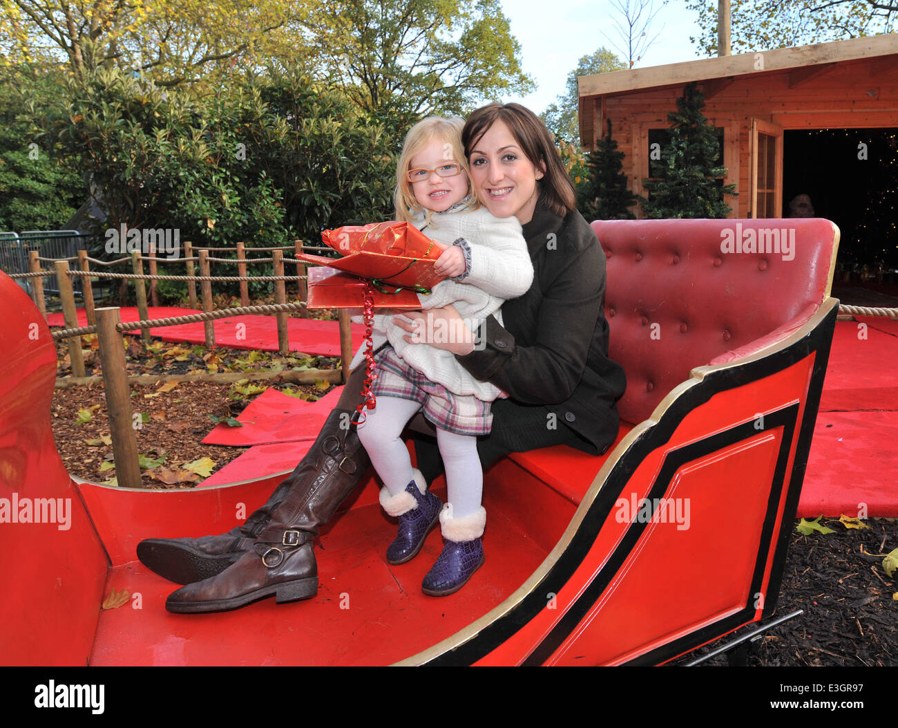 'Meet Santa' photocall held at ZSL London Zoo Featuring: Natalie ...