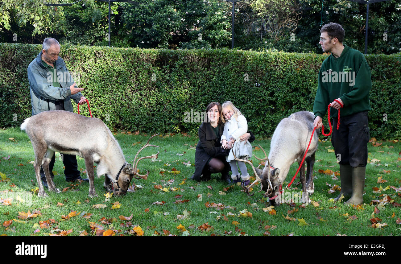 'Meet Santa' photocall held at ZSL London Zoo Featuring: Natalie ...