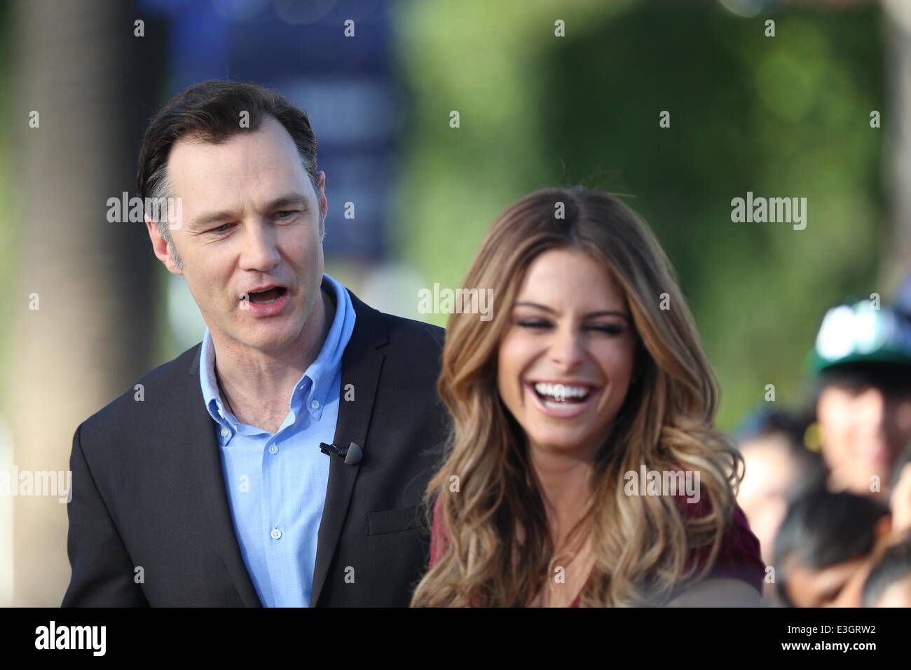 David Morrissey appears on Extra hosted by Maria Menounos. Featuring ...