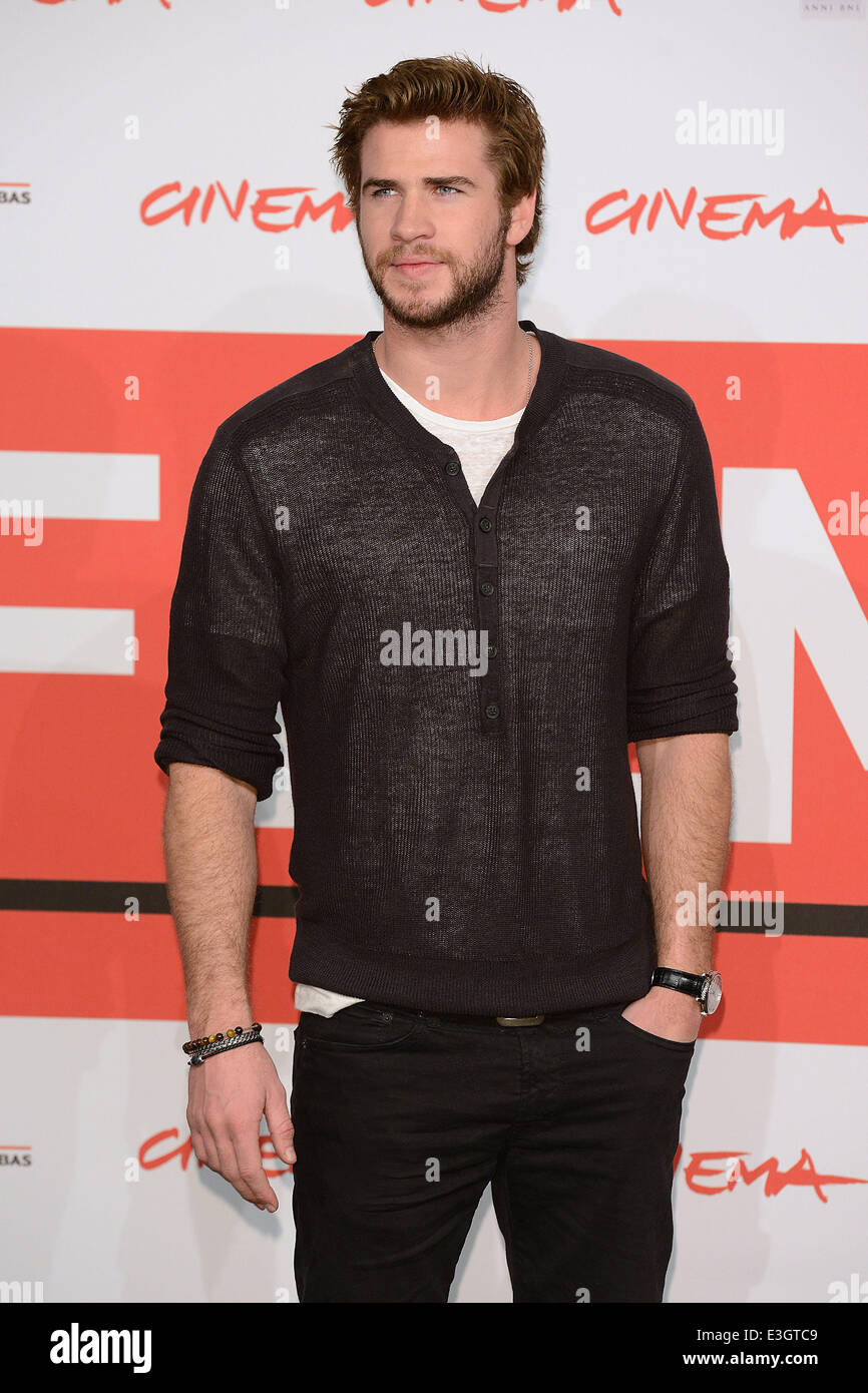 Jennifer Lawrence and cast attend the Hunger Games Photocall during the ...