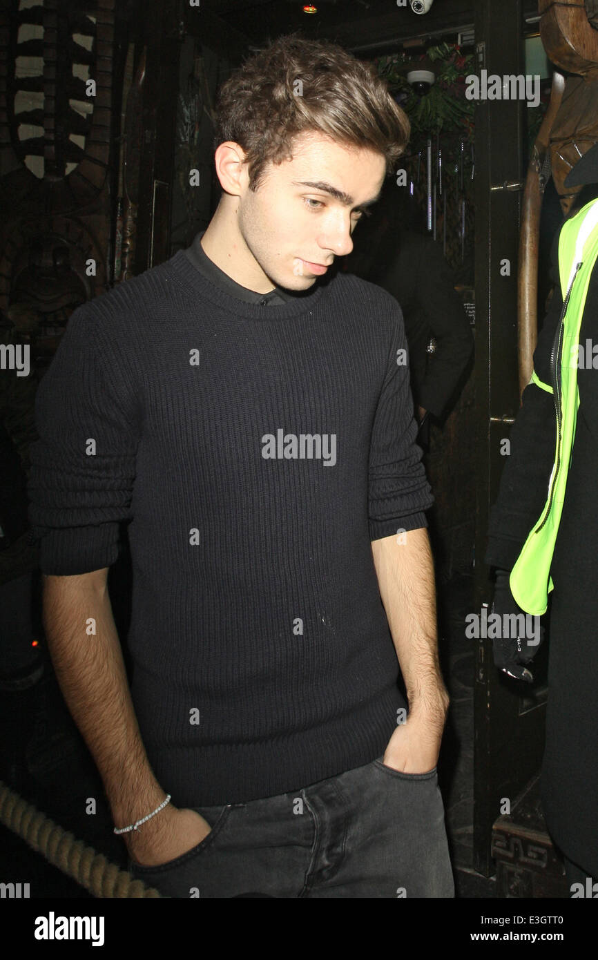 The Wanted leaving Mahiki looking the worse for wear Featuring: Nathan ...