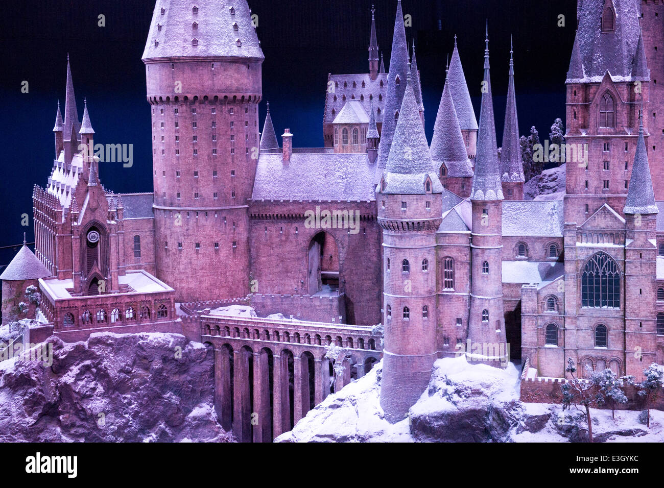 The Hogwarts model at Warner Bros Studios in its winter coat. Featuring ...