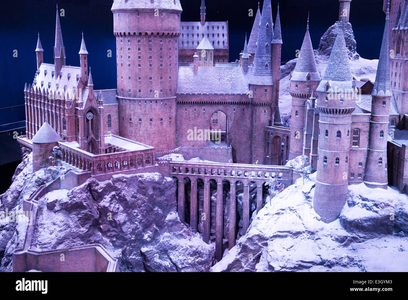 The Hogwarts model at Warner Bros Studios in its winter coat. Featuring ...