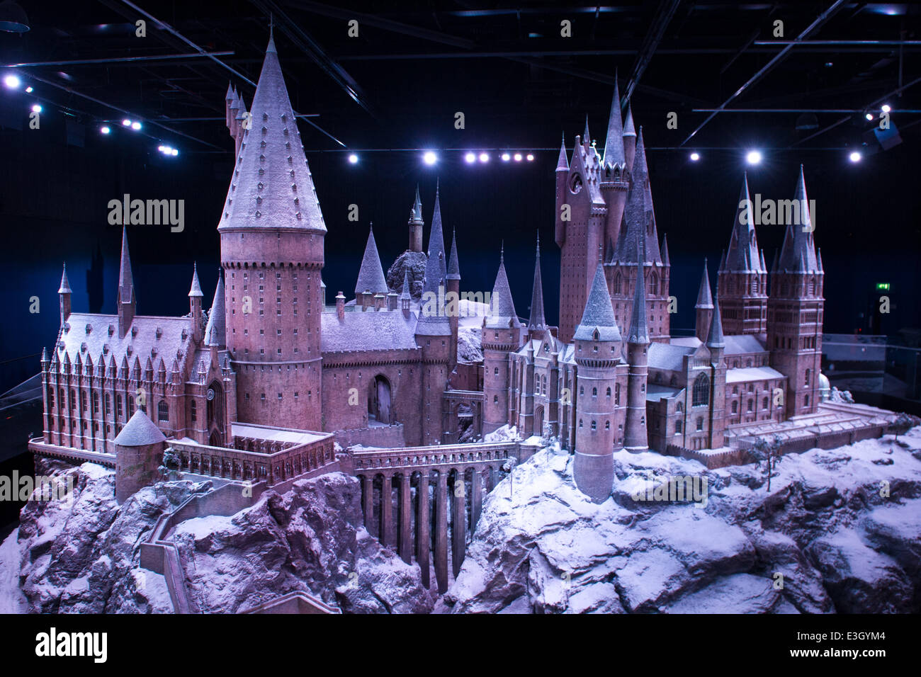 The Hogwarts model at Warner Bros Studios in its winter coat. Featuring ...