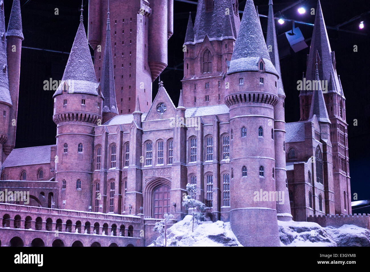 The Hogwarts model at Warner Bros Studios in its winter coat. Featuring ...