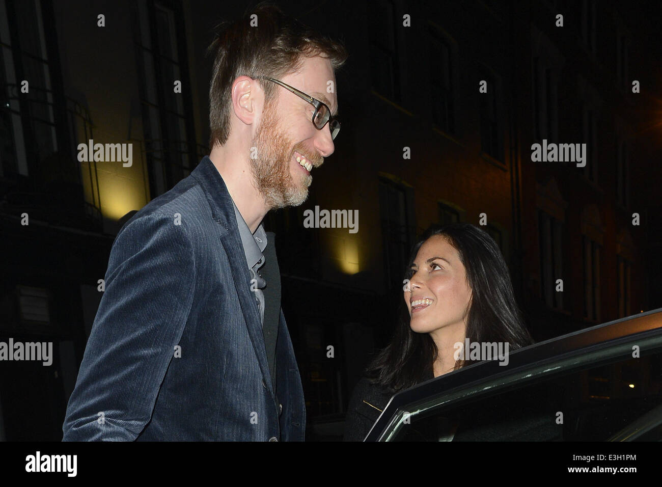 Stephen Merchant and Olivia Munn leaving Groucho Featuring: Stephen ...