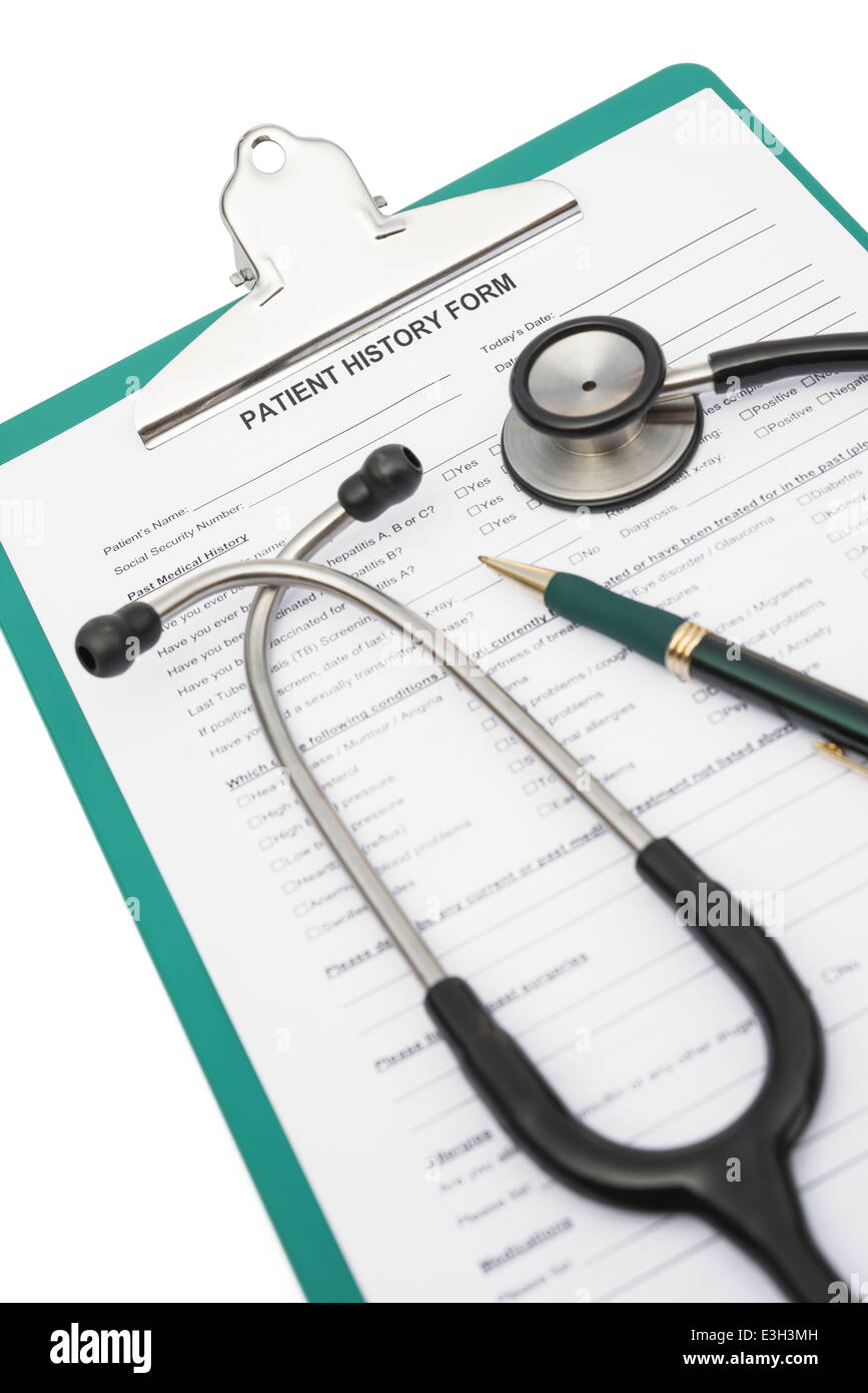Patient history form hi-res stock photography and images - Alamy