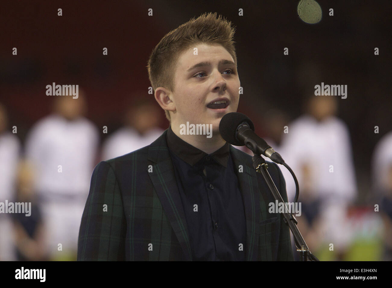 X Factor contestant Nicholas McDonald sings 'Flower of Scotland' at ...