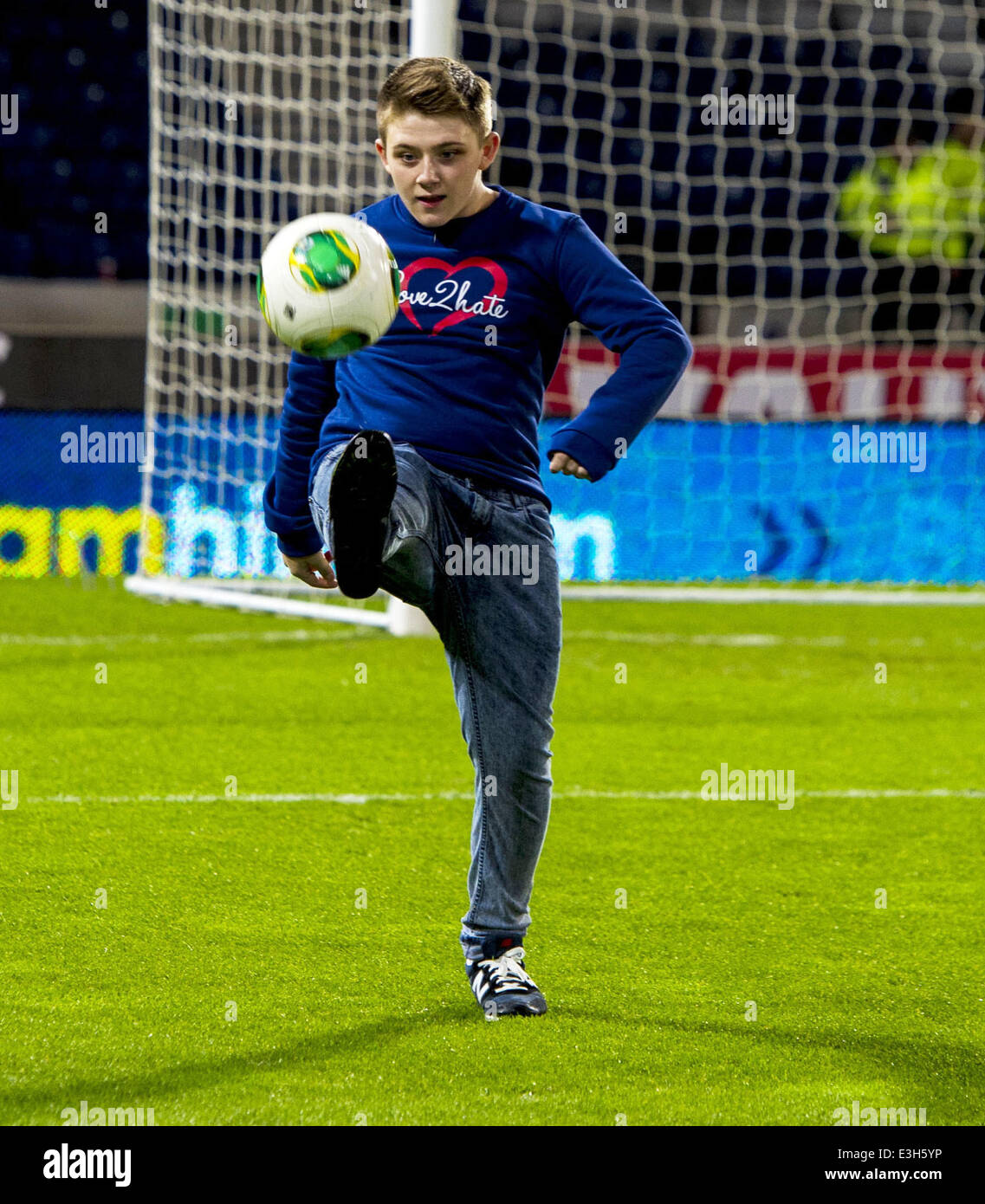 X Factor contestant Nicholas McDonald shows off his football skills at ...